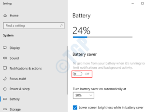 How to Enable and Disable Battery Saver Mode in Windows 10