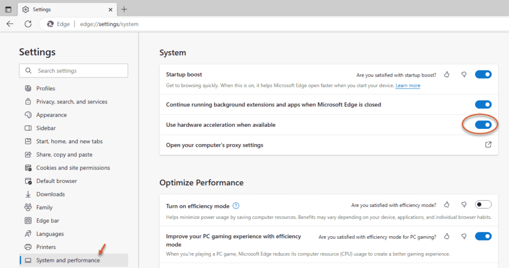 How to Turn Off Hardware Acceleration in Microsoft Edge