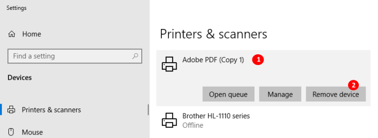 Different ways to Delete/ Remove/ Uninstall a Printer in Windows 10