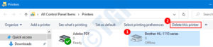 Different ways to Delete/ Remove/ Uninstall a Printer in Windows 10