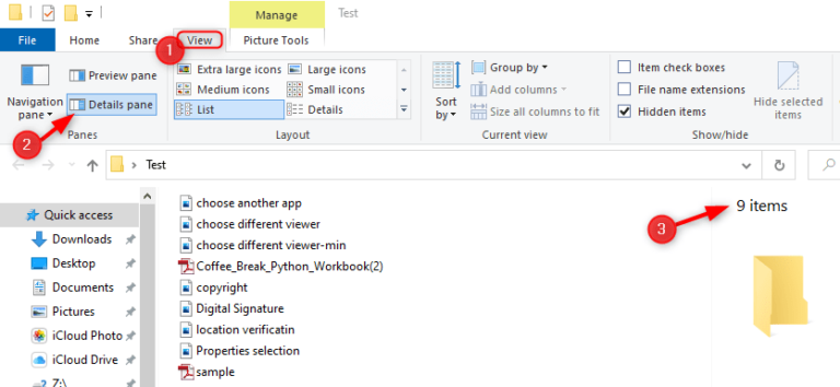 How to know total number of files in a directory in windows 10 / 11