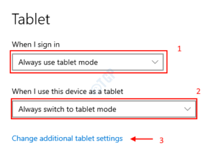 How to Turn On / Off the Tablet Mode on Windows 10