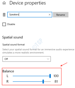 How to Change Left and Right Audio balance of Sound device in Windows 10