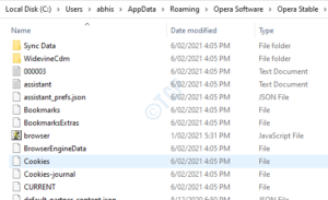 How to know the folder location of Cookies stored in Windows 10