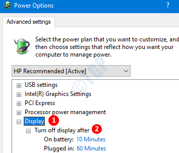 How To Change time after which display turns off in Windows 10
