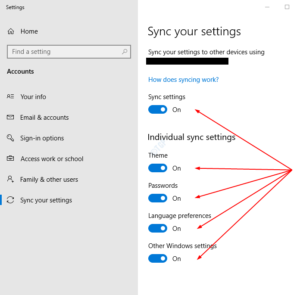 How To Turn On or Turn Off the Sync settings in Windows 10/11 easily