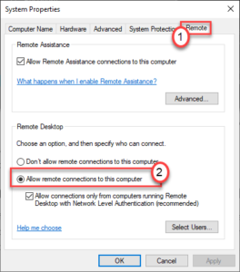 Remote desktop can't connect to the remote computer in Windows 10 Fix