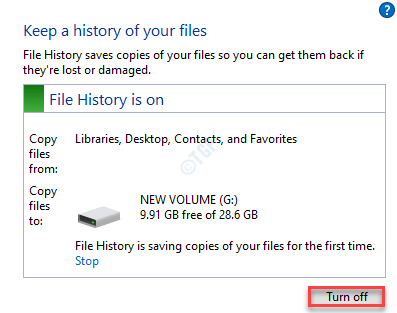 Your File History drive was disconnected for too long