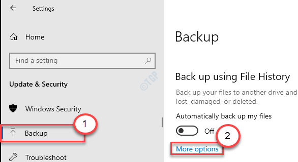 Your File History drive was disconnected for too long
