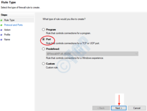 How to block the TCP or UDP port by using windows firewall