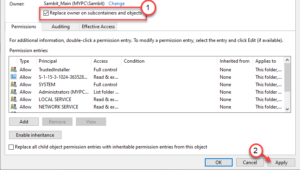 Fix - Access Control Entry is corrupt