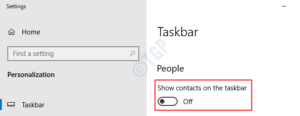 How to Remove People Icon from the taskbar in Windows 10