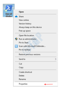 How to Create a Shortcut to turn off display at Once in Windows 10 / 11