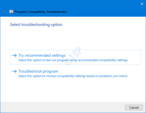 There is a problem with this Windows installer package Fix