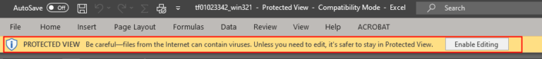 How To Remove or Disable the Enable Editing button in Excel