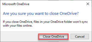 OneDrive Error Code 0x80070185 Fix in Windows 10