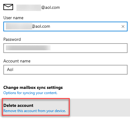 AOL Mail sync problem with Windows 10 / 11 Fix