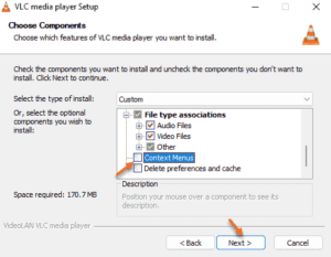 Remove Add to / Play with Option from VLC Right-click Context Menu