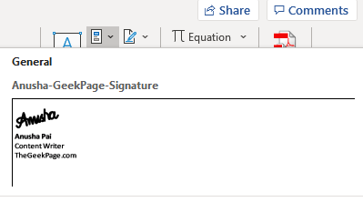 How to build Electronic Signature in MS Word
