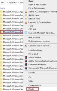 FIX : Uninstalled apps appear in the Windows Search