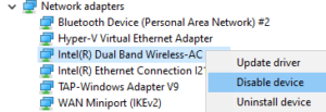Fix Intel Dual Band Wireless-AC 7260 Adapter Connectivity Issue