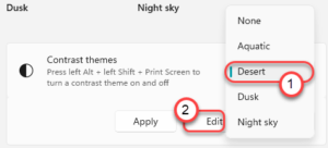 How to edit and use your own Contrast theme in Windows 11