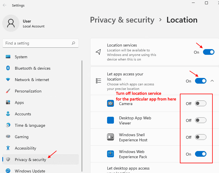 How to Prevent Apps From Accessing Location on Windows 10 / 11