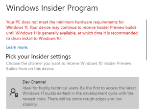 Fix Cannot update to Windows 11