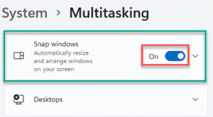 How to disable Snap Layout feature in Windows 11