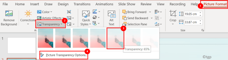 How to Set Transparent Background Image In PowerPoint