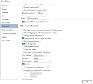 Fix : Error! Bookmark not defined in MS WORD
