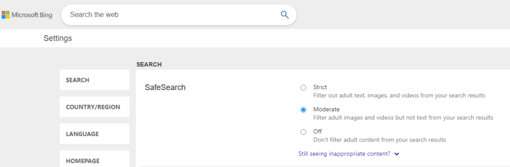 How to turn on or off SafeSearch Filter in Window 11