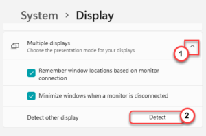 Windows 11 cannot detect second monitor Fix