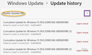 How to see Update History in Windows 11 & 10