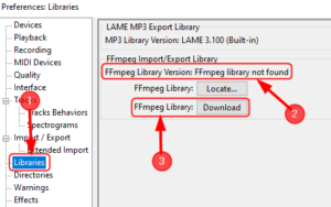 How to Fix FFmpeg library missing issue in Audacity