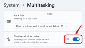 How to Enable or Disable Aero Shake in Windows 11