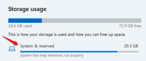 How to View, Enable or Disable Reserved Storage Space in Windows 11
