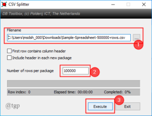 How to split a huge CSV file into smaller files on Windows 11 / 10