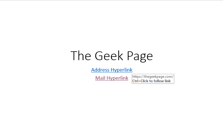 How To Open A Hyperlink In PowerPoint Without Holding Down The Ctrl Key