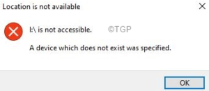 FIX : A device which does not exist was specified
