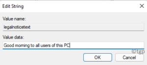 How to Show a Custom message Note on Windows 11 Login Screen