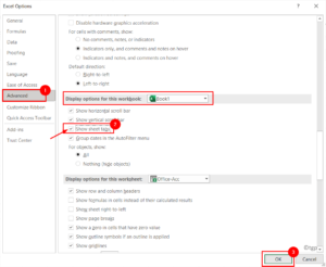 How to get back Missing Sheet Tabs in Microsoft Excel