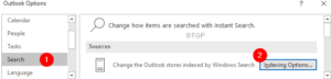 Outlook Search not Working issue Fix