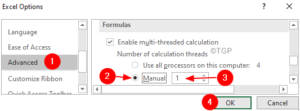 Excel ran out of resources while attempting to calculate one or more ...