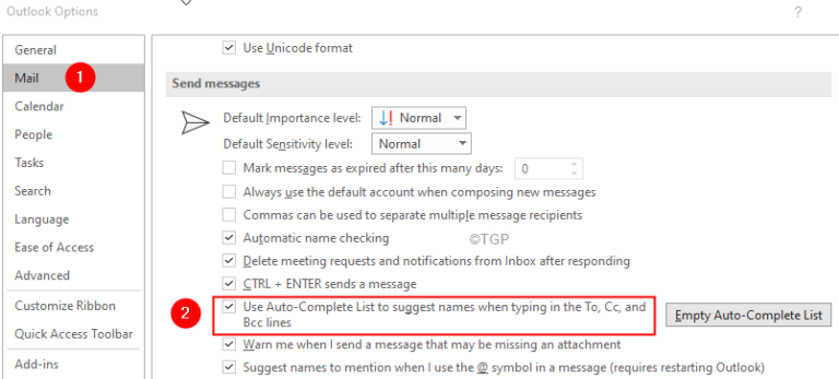 How to rebuild Mail Address Autocomplete in Outlook