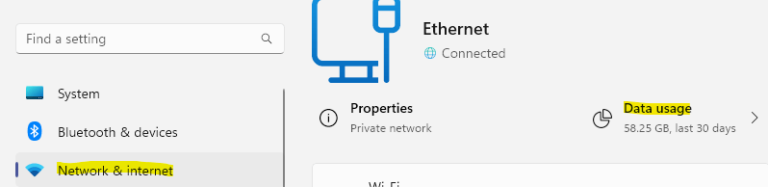 How To Set, Reset and Remove Data Usage Limit For Networks In Windows 11