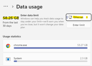 How To Set, Reset and Remove Data Usage Limit For Networks In Windows 11