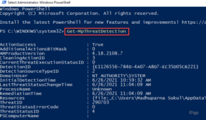 Check Protection History in Microsoft Defender on Windows 11/10