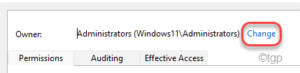 How to take full ownership of a registry key in Windows 11/10