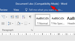 How to disable the Compatibility Mode in Microsoft Word